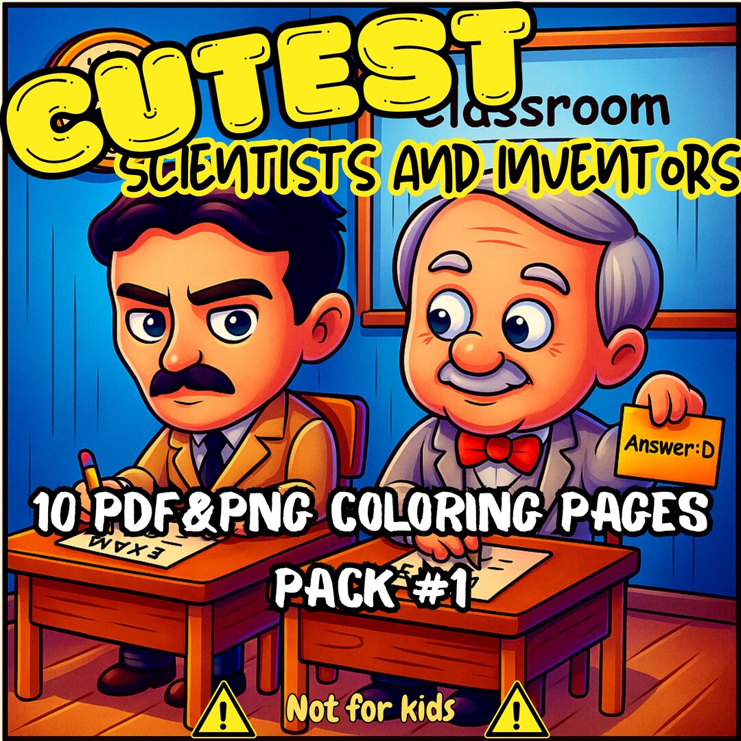 Cutest Scientists and Inventors Coloring Book,cute and Cozy Coloring ...