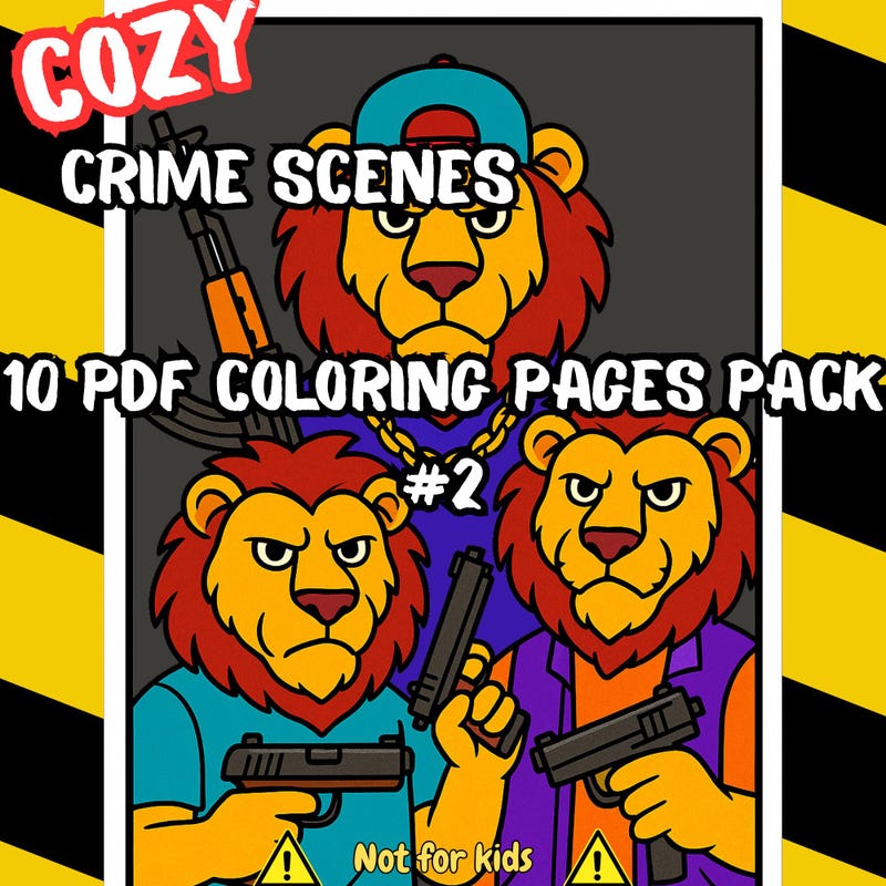 Cozy Crime Scenes Colouring Book Download Pdf - Etsy