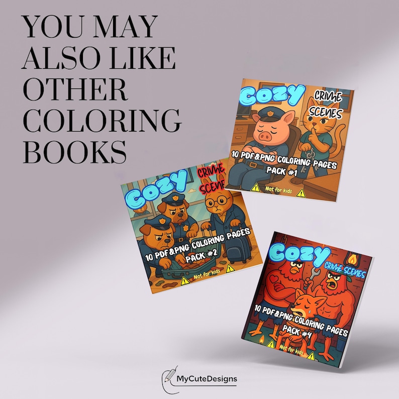 Cozy Crime Scenes Coloring Book, Dark Humor Art (PDF) - Etsy