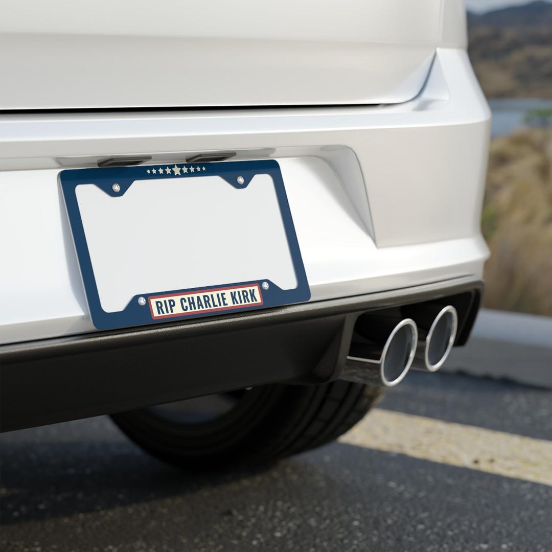 Charlie Kirk Metal License Plate Frame, Charlie Kirk License Plate ...