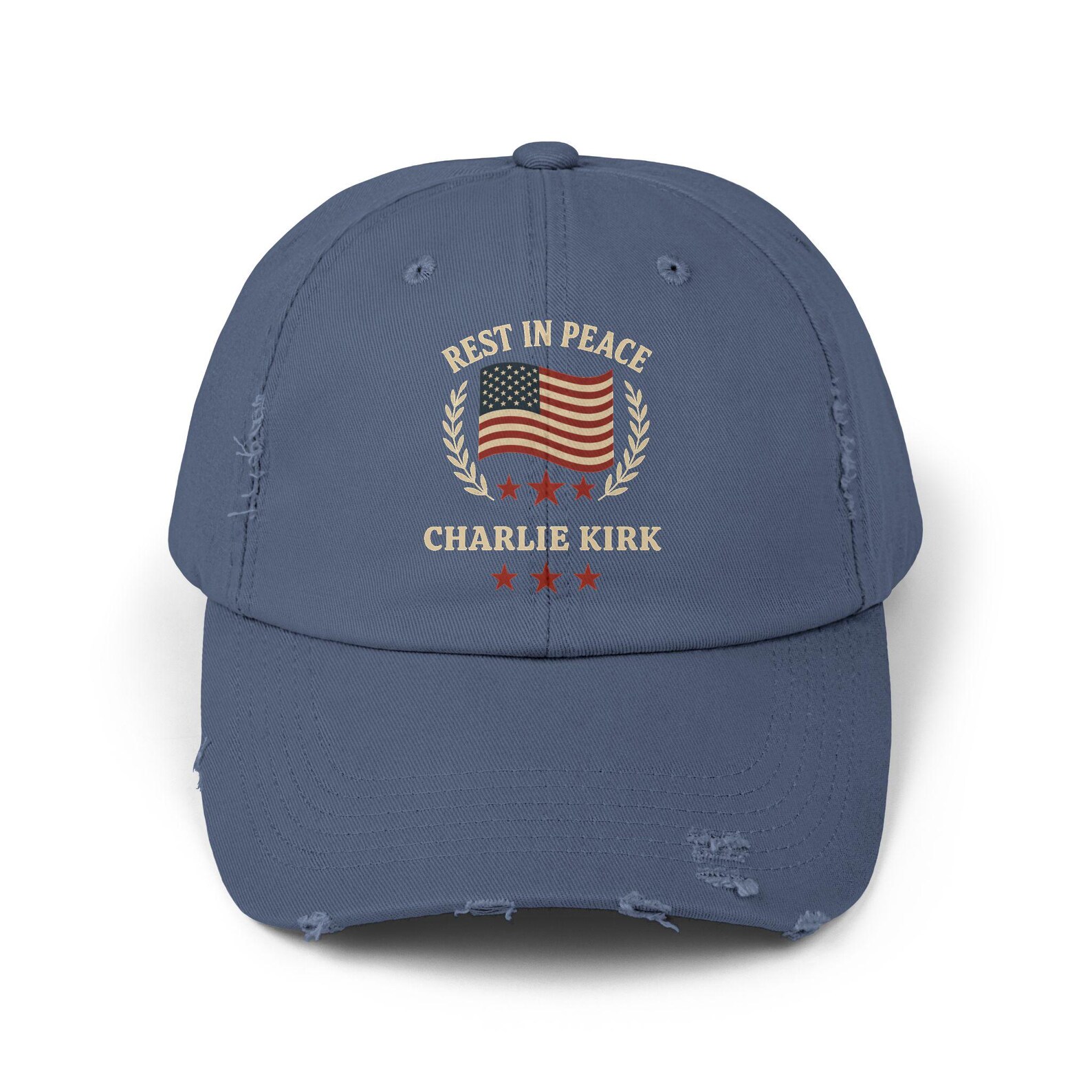 Rest in Peace Charlie Kirk Distressed Cap, Charlie Kirk Hat ...