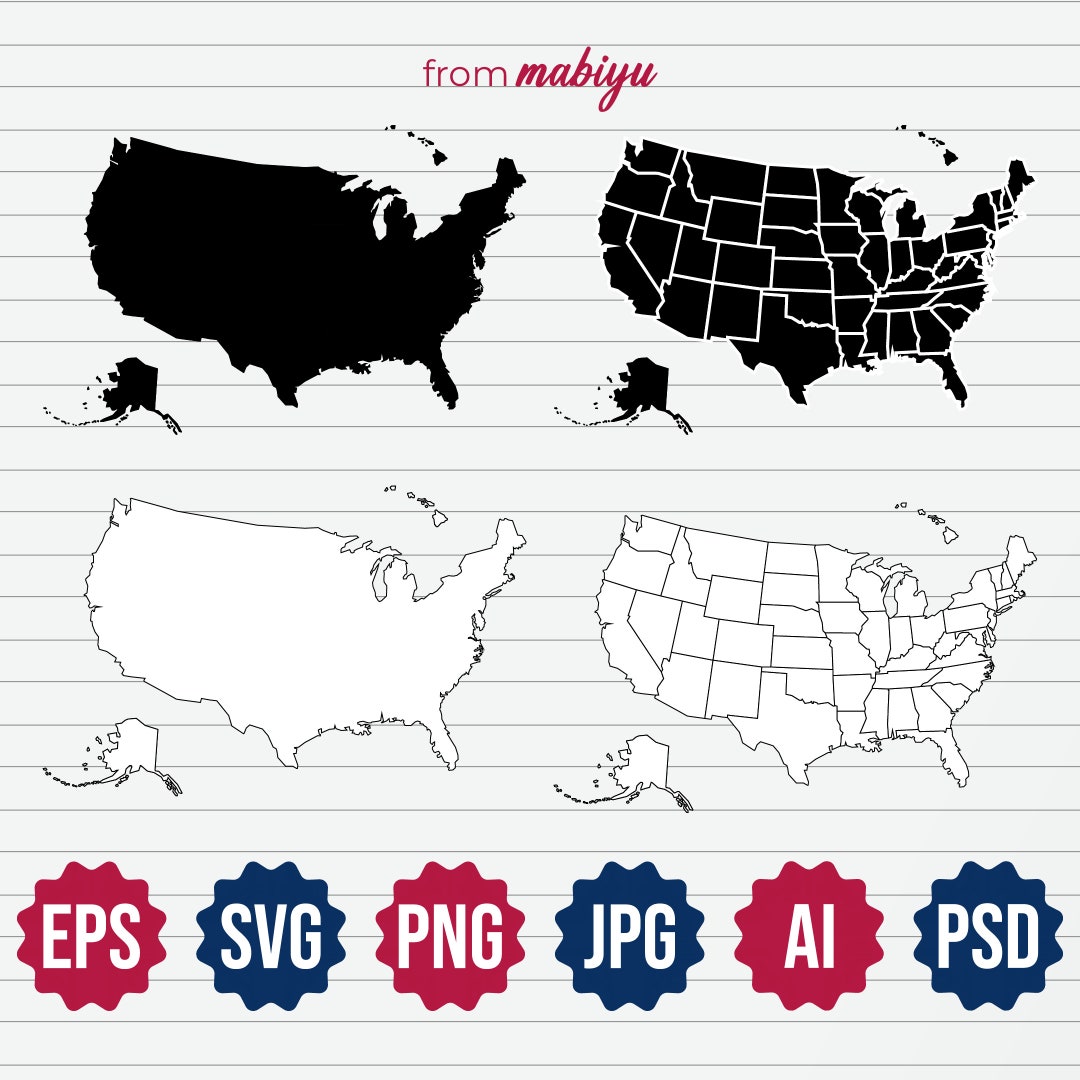 USA Map SVG America Map SVG Usa State Png States Svg America Svg Usa ...