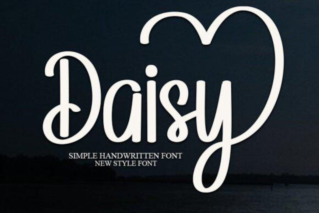 Daisy Script Font: Cursive Handwritten Downloadable Font - Etsy