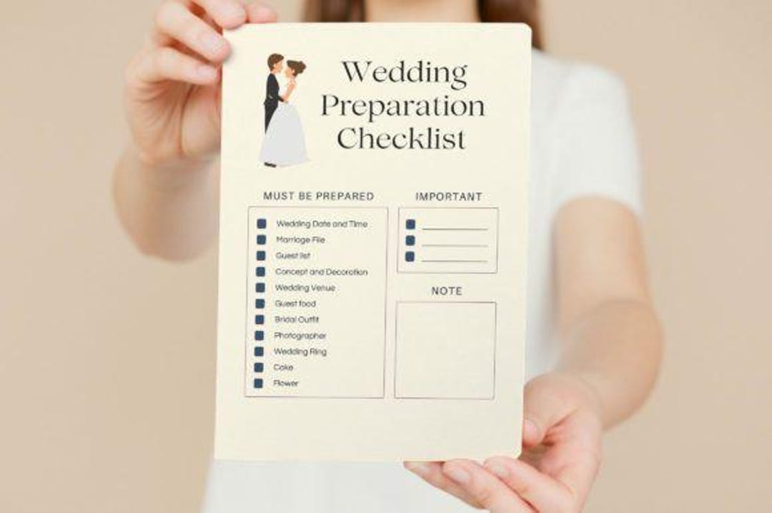 Wedding Preparation Checklist: Printable Planner (digital Download) - Etsy