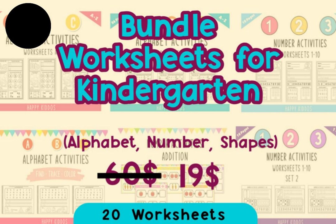 Worksheets for Kindergarten Bundle - Etsy