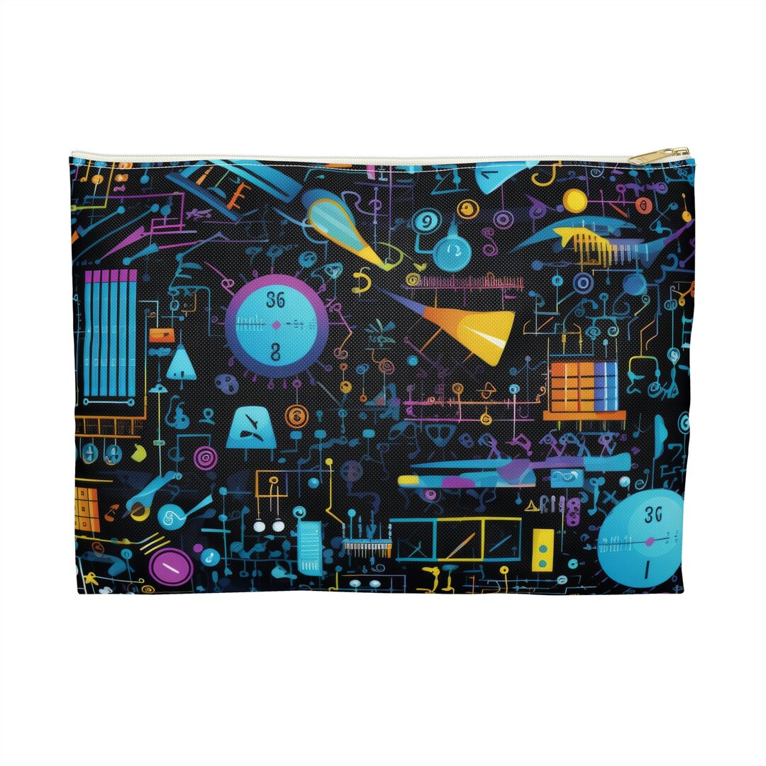 Colorful Math Shapes Back to School Pencil Case Zipper Pouch for ...