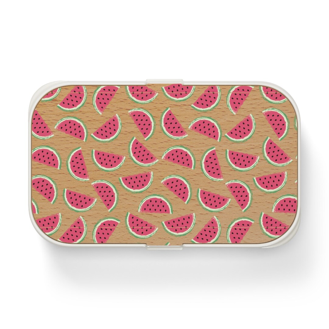 Watermelon Cute Preppy Trendy Wooden Lid Bento Lunch Box Eco Friendly ...