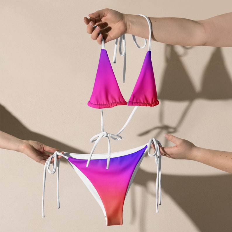 Hot Pink Ombré String Bikini - Etsy