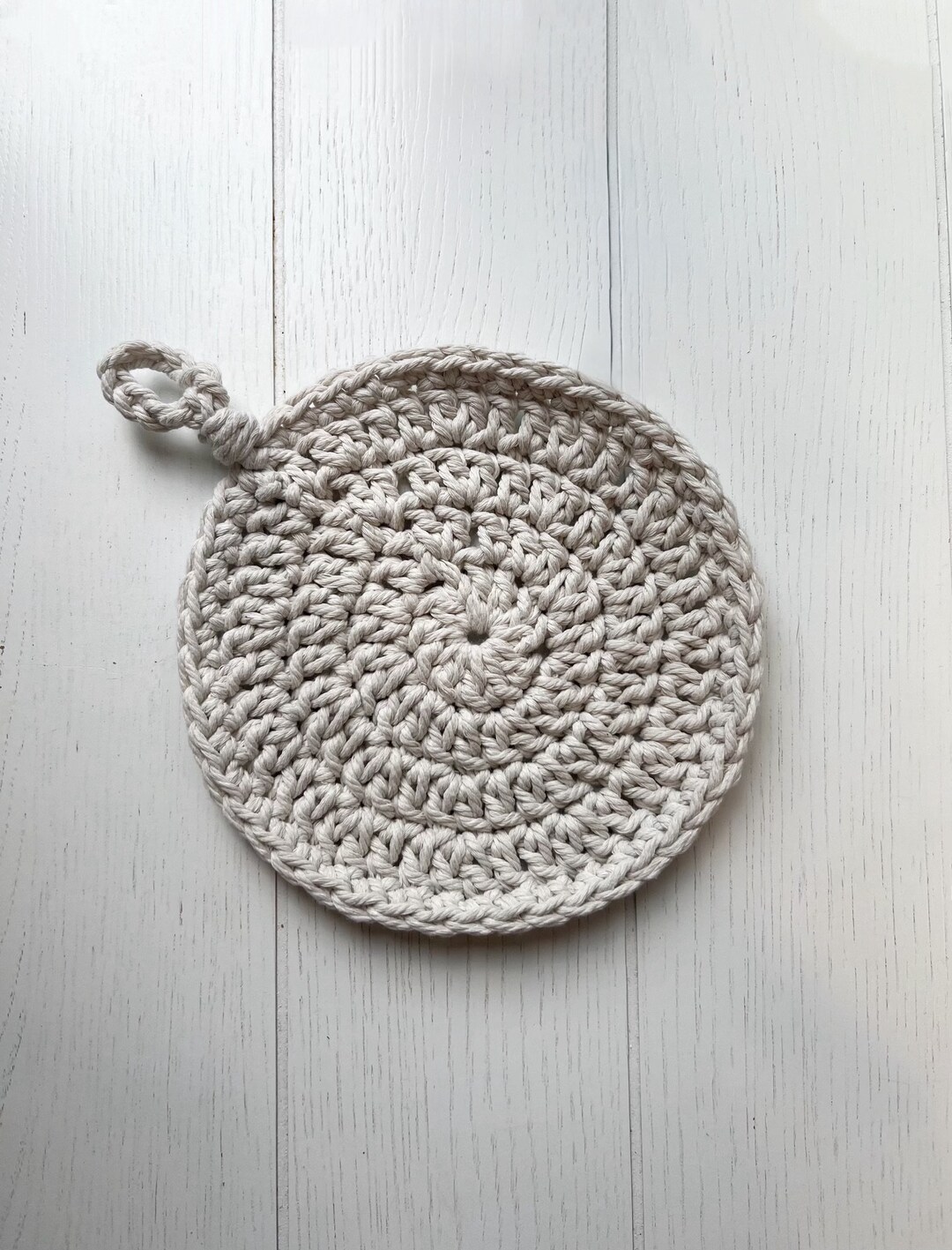 Handmade Crochet Hot Pad (small), Pot Holder, Farmhouse Trivet, Extra ...