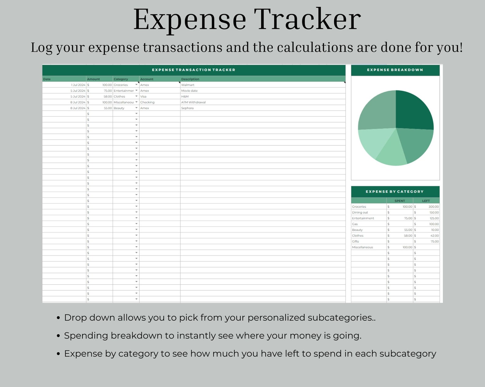 Monthly Budget Template Google Sheets | Income Tracker, Savings Tracker ...