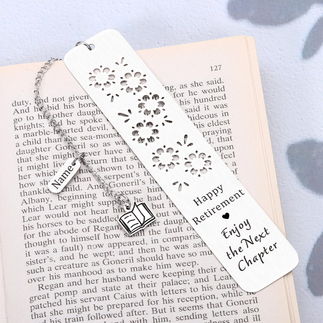 Custom Retirement Bookmark for Women Men 2025 Personalized Happy ...