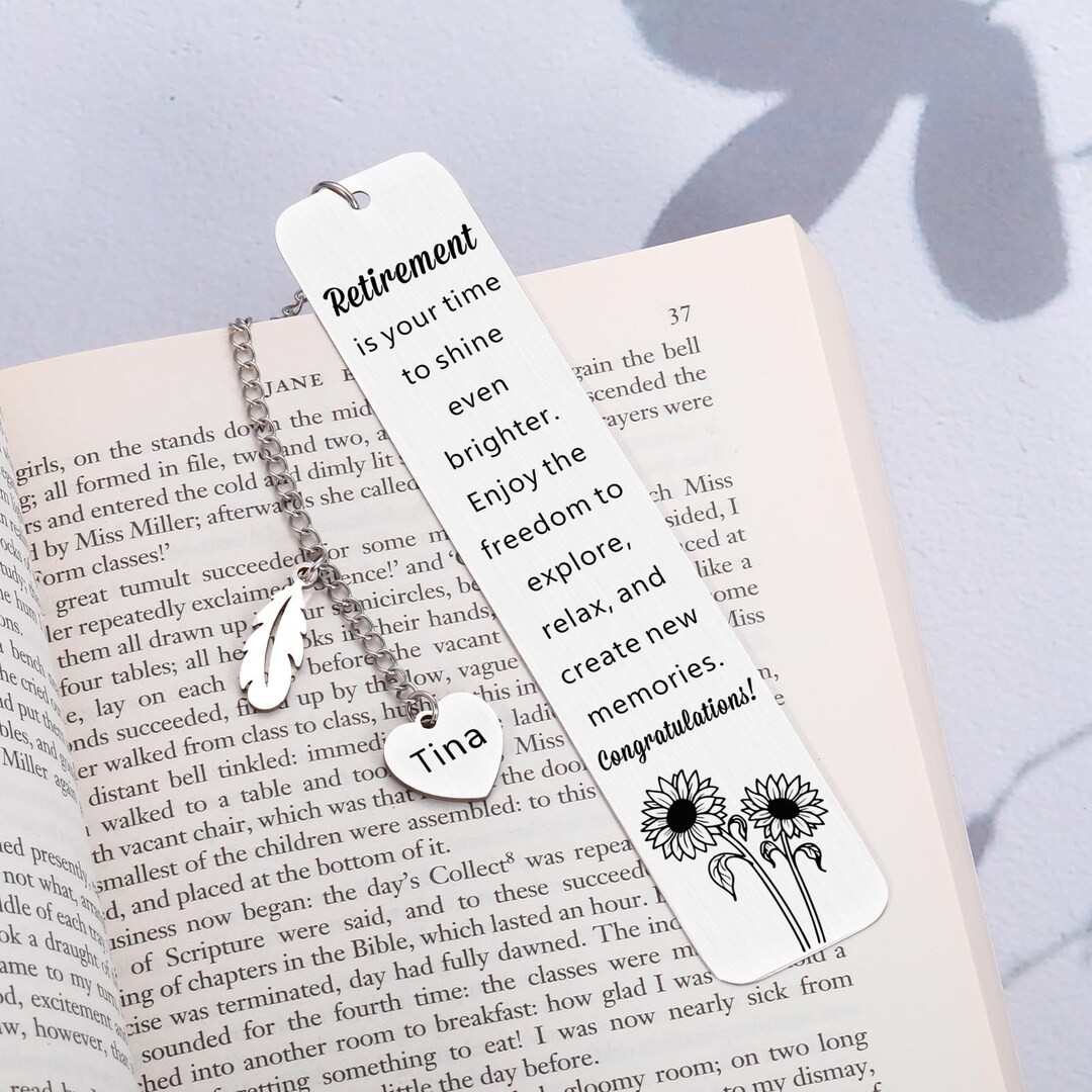 Custom Retirement Bookmark for Women Men Personalized Happy Retirement ...