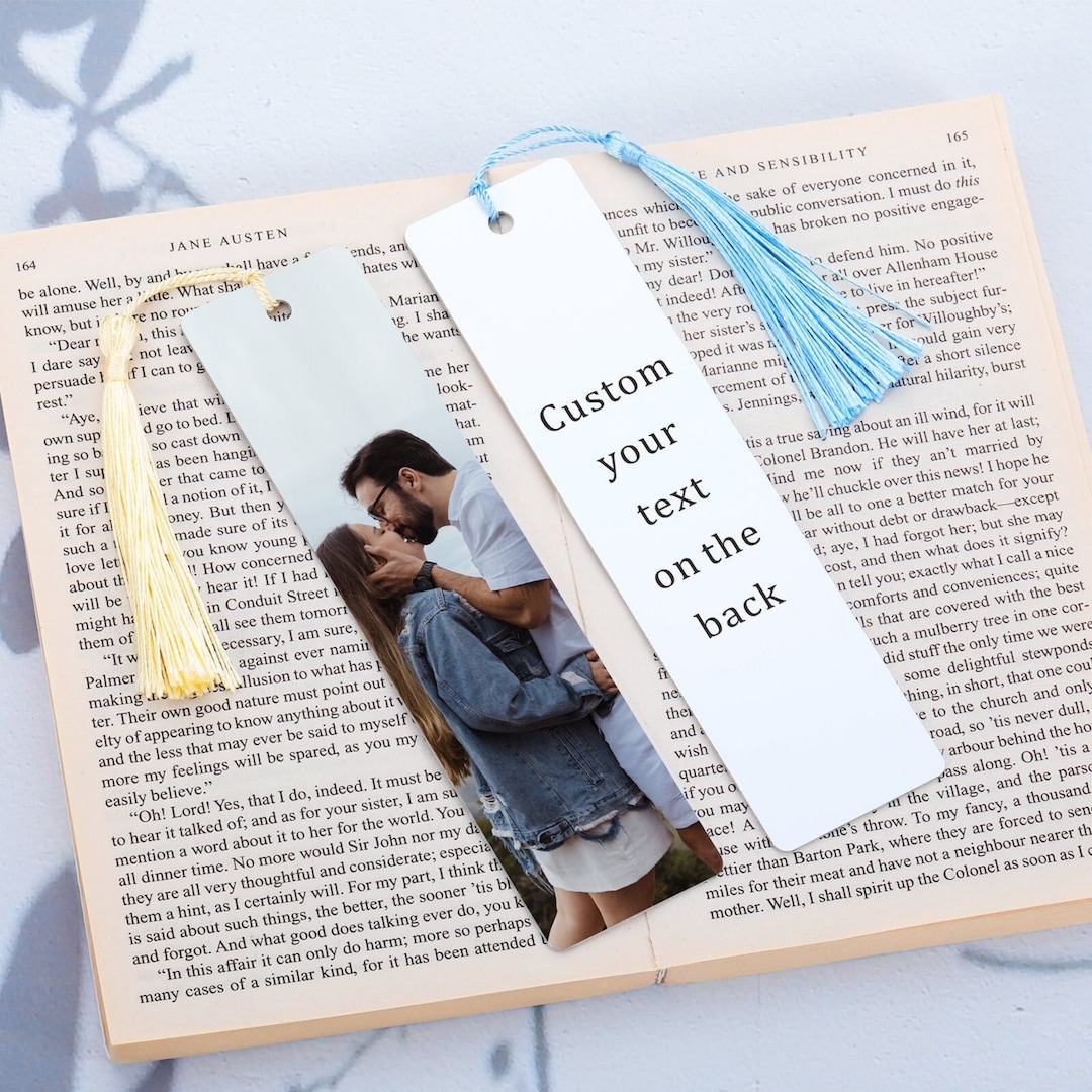 Custom Photo & Text Bookmark With Tassel Anniversary Gifts for ...