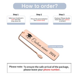 Personalized Name Bookmark Graduation Gifts Class of 2024 Senior Gifts ...