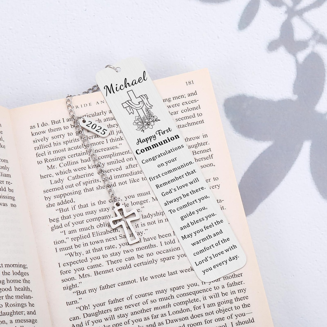 First Communion Bookmark Gifts for Daughter Son Custom Communion Gifts ...