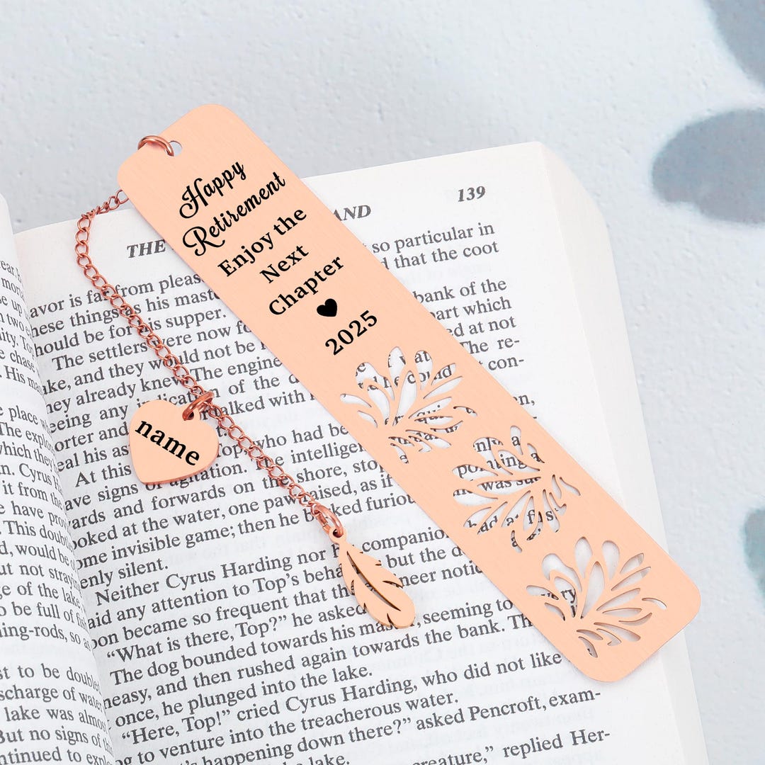 Custom Retirement Bookmark for Women Men, 2025 Happy Retirement ...