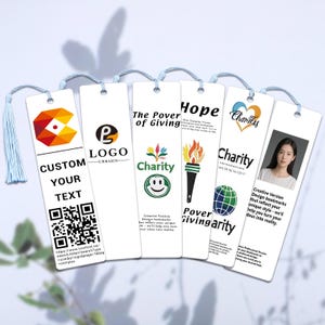 Custom Business Logo Bookmark Qr Code Sign Personalized Bookmark Gifts ...