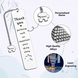 Custom Teacher Bookmark Gifts Personalized Name Bookmark Thank You ...