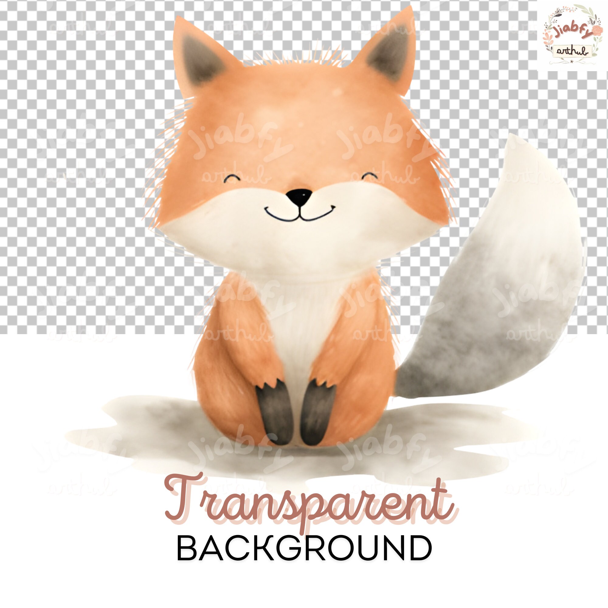 Cute Boho Woodland Animals PNG Clipart Watercolor Bundle, Transparent ...
