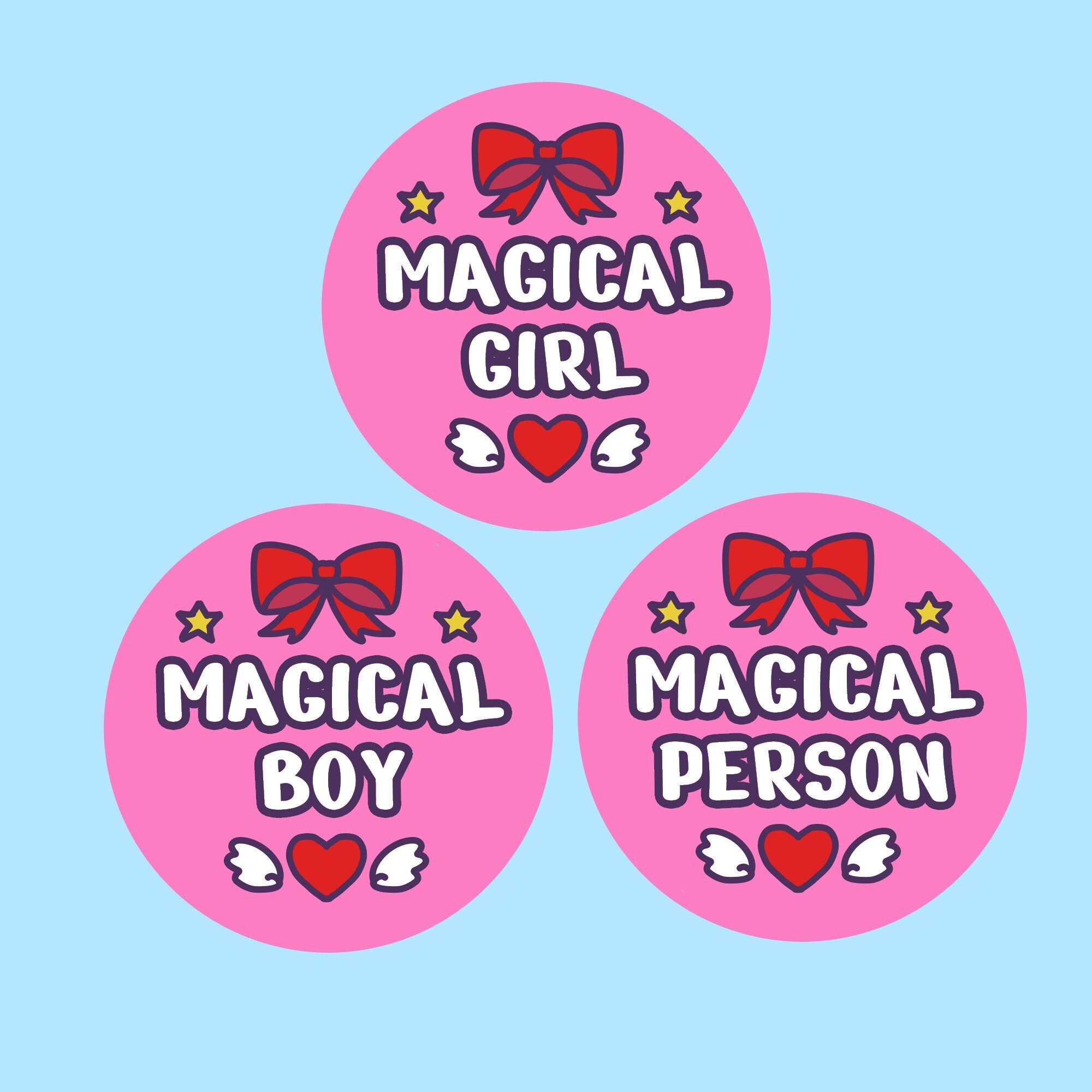 Customizable Magical Girl Button - Etsy