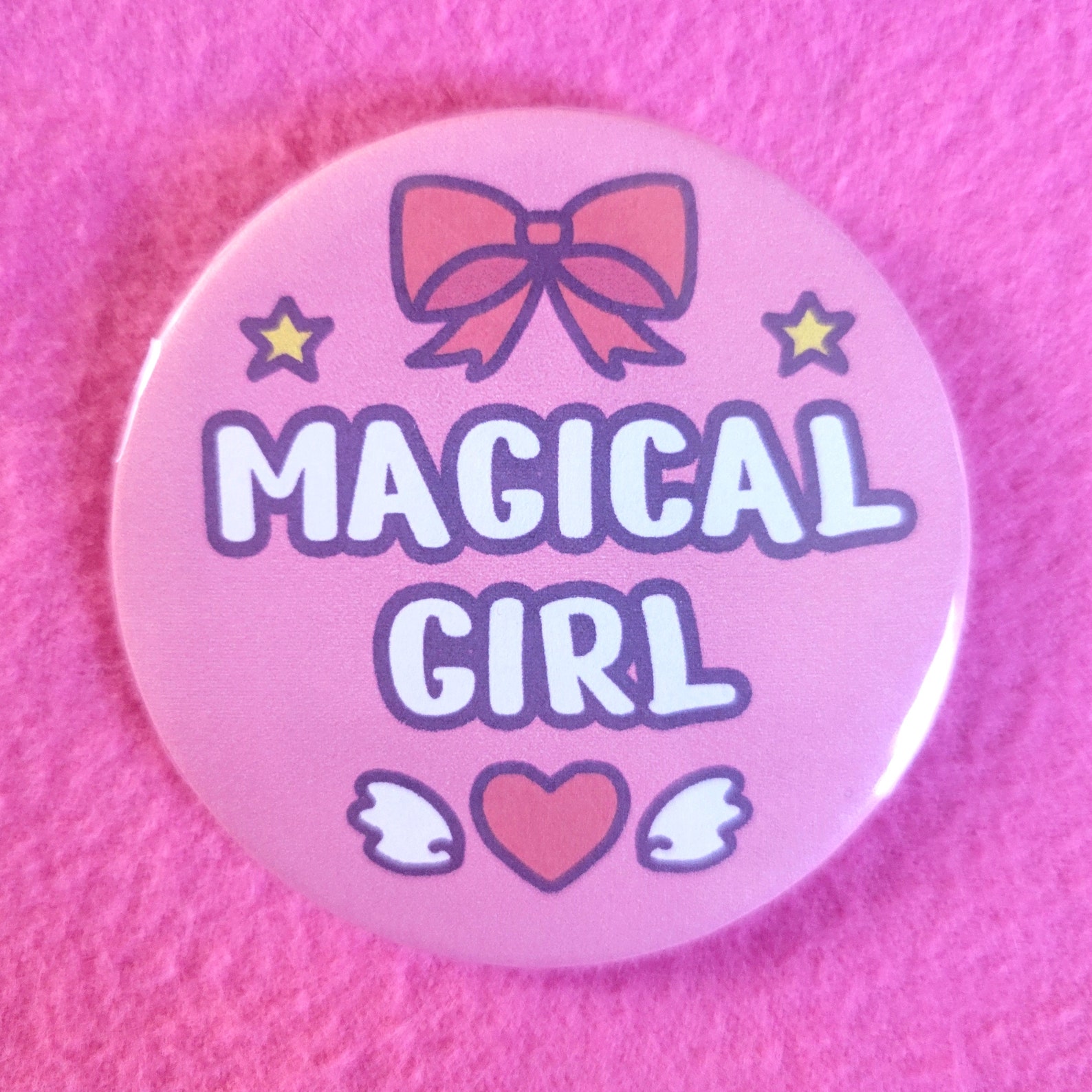 Customizable Magical Girl Button - Etsy