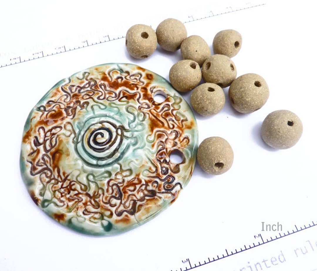 Set Big Pendant and Crank-clay Beads - Etsy Singapore