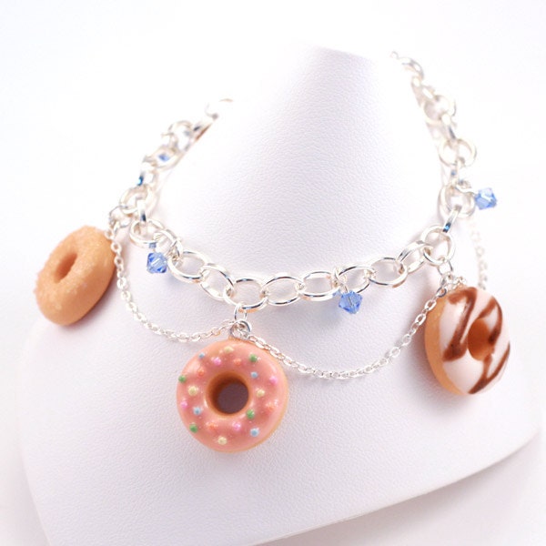 Scented Donuts Bracelet Food Jewelry Polymer Clay Sweet Sugary ...