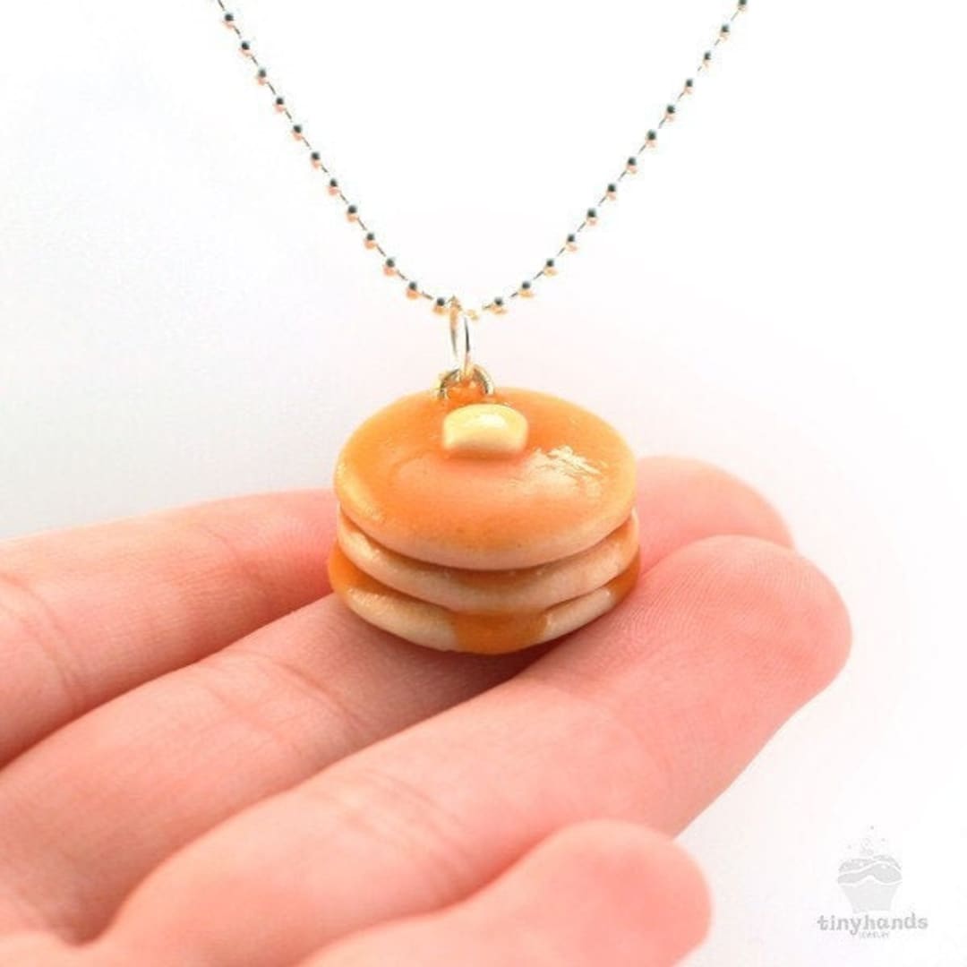Food Jewelry, Scented Pancake Necklace, Foodie Gift, Pancakes, Food ...