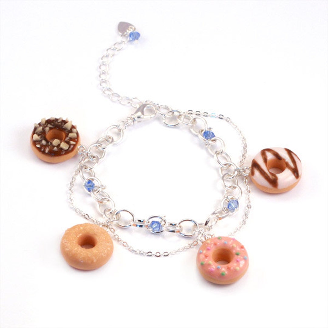 Scented Donuts Bracelet Food Jewelry Polymer Clay Sweet Sugary ...
