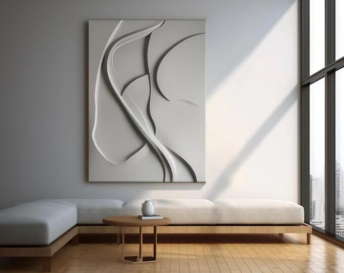 Wave Strip Decorative Wooden Wall Art, Dual Tone Wood Texture, Nordic ...