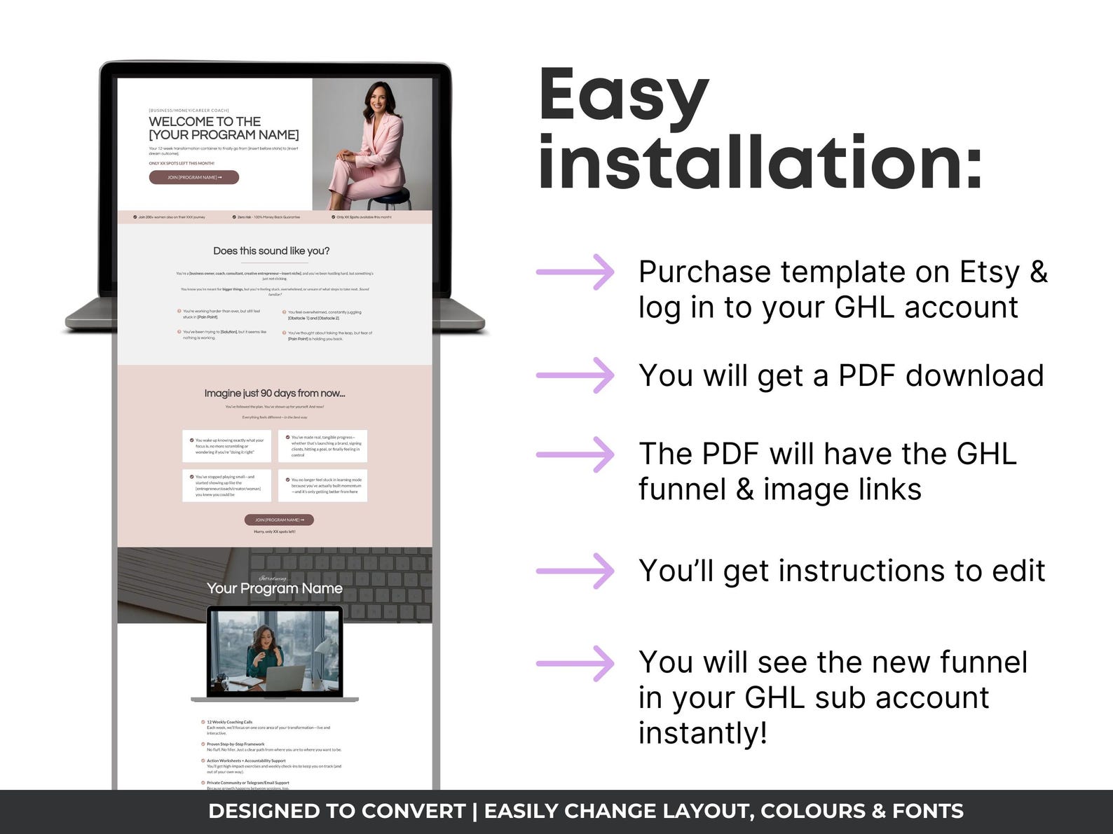 Gohighlevel Funnel Template Coaching, GHL Coach Funnel Template, Beauty ...