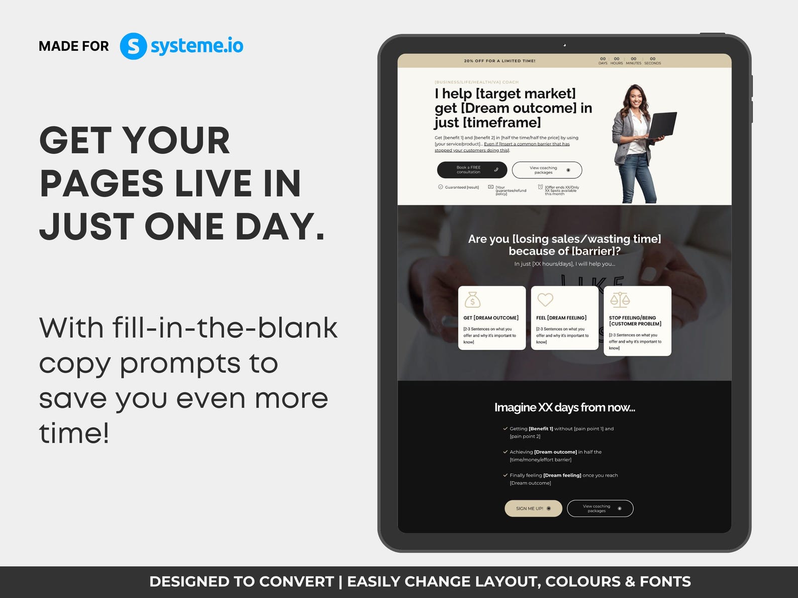 Virtual Assistant Sales Funnel Bundle for VA Sales Page Template Pack ...