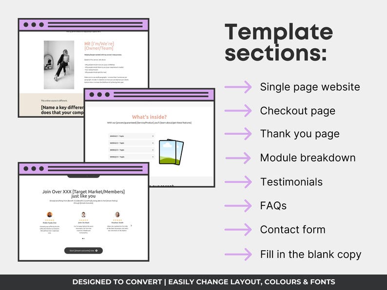 Systeme.io Template for Online Course, Landing Page Sales Funnel ...
