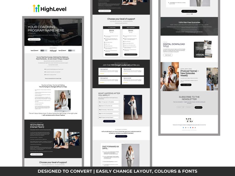 Gohighlevel Coaching Funnel Template, Gohighlevel Website Template ...