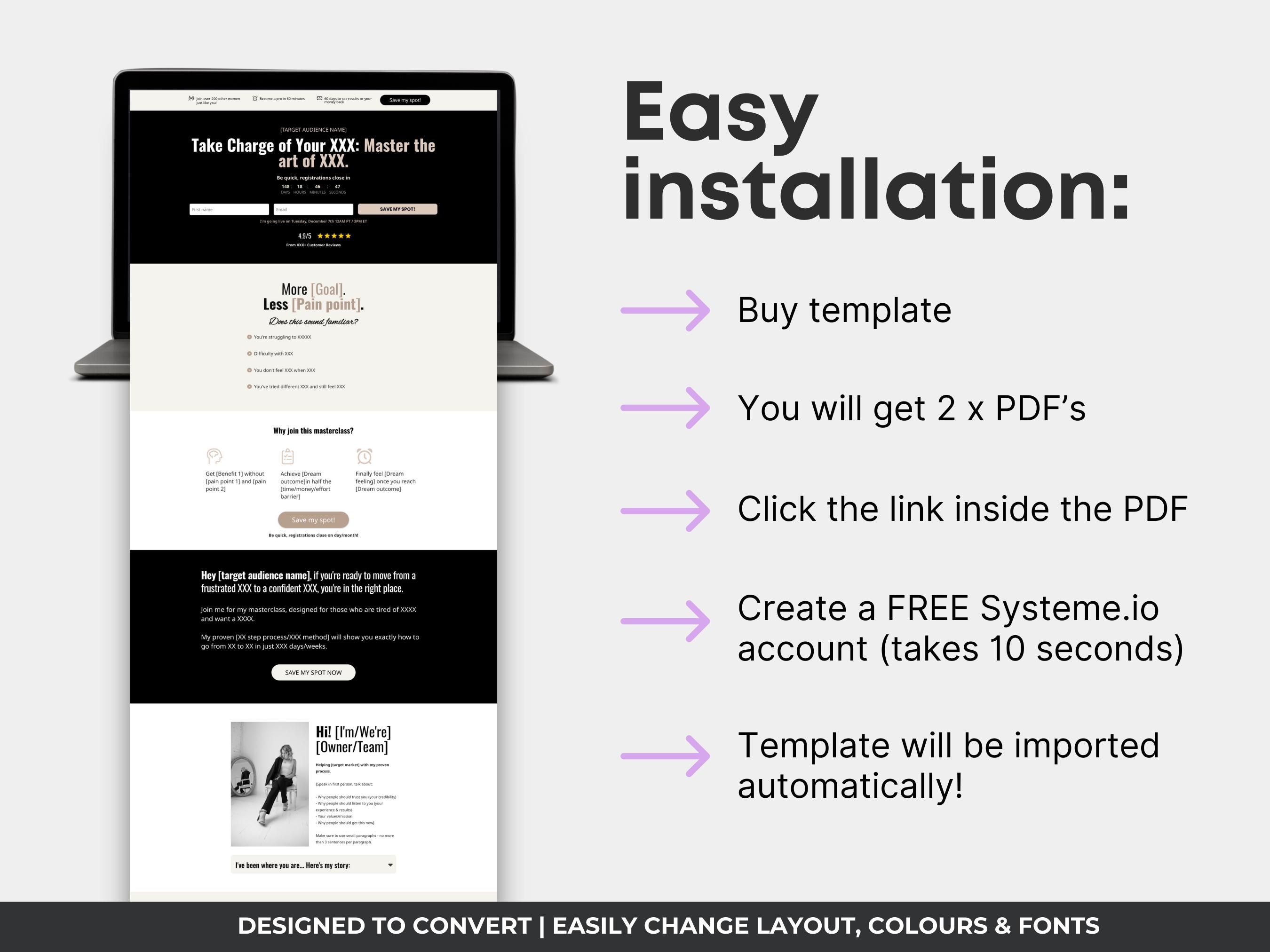 Masterclass Sales Page for Online Coach Masterclass Landing Page ...
