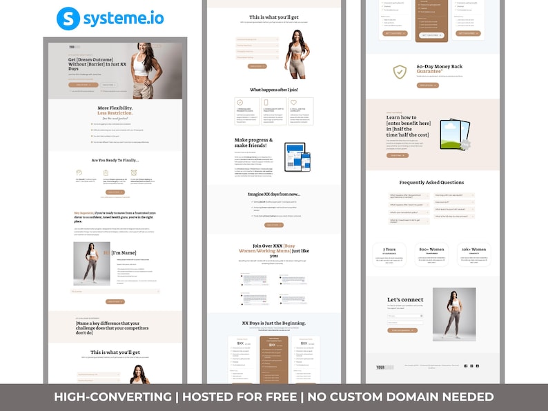 Systeme.io Fitness Website Template, Fitness Coach Sales Funnel ...