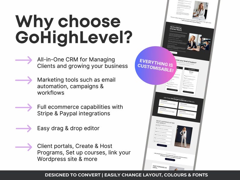 Gohighlevel Coaching Funnel Template, Luxury GHL Funnel Template, Luxe ...