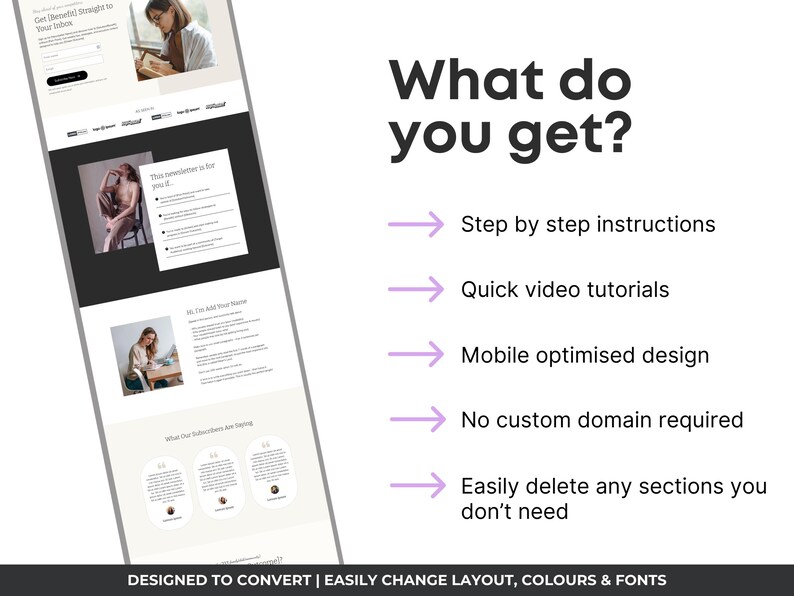 Systeme.io Newsletter Sales Page Template Lead Magnet Funnel Opt in ...