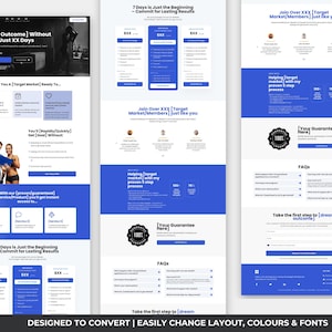Men's Personal Trainer Landing Page Fitness Coach Sales Funnel Template ...