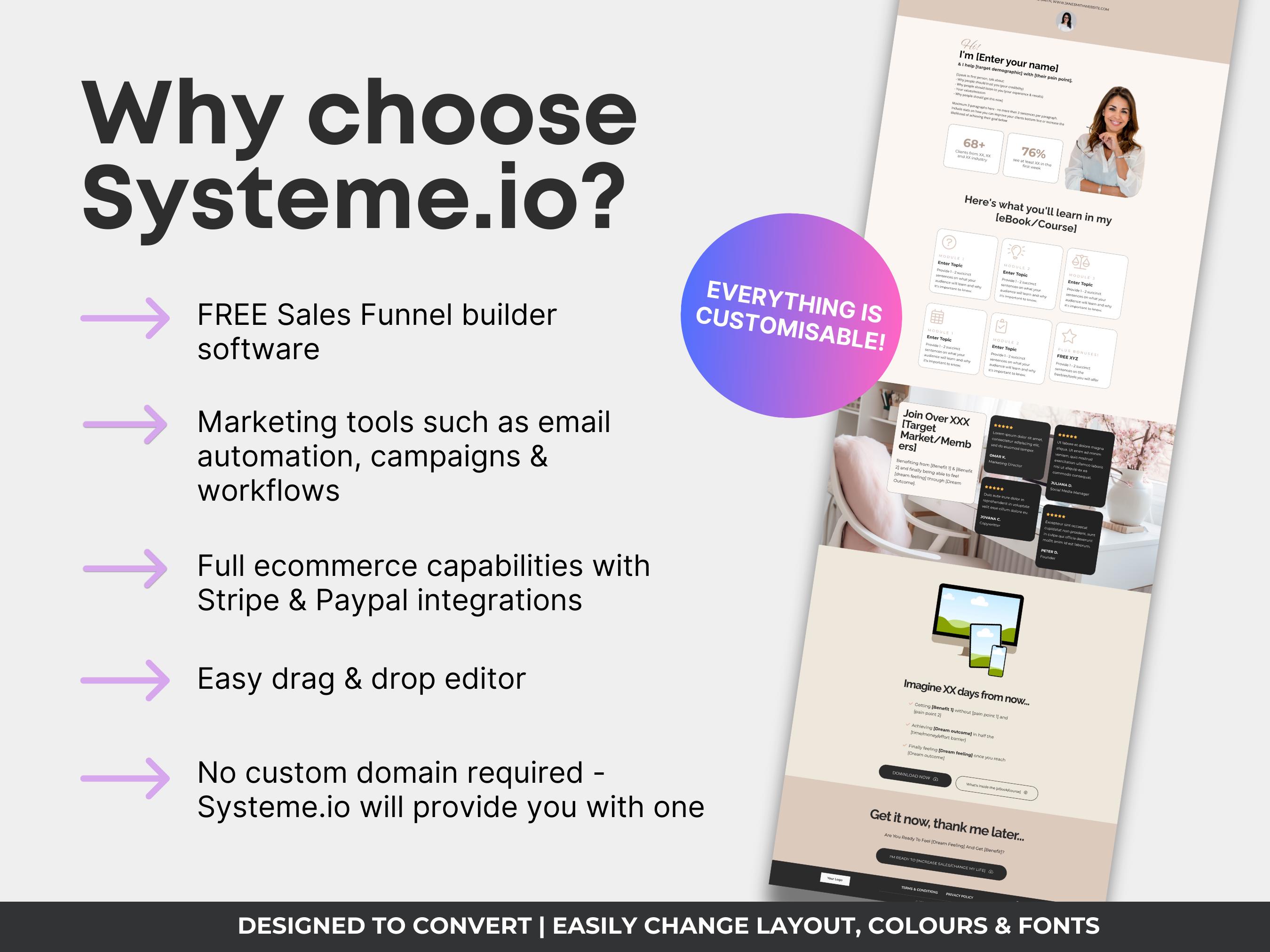 Lead Magnet Landing Page, Systeme.io Sales Funnel Template, Opt in ...