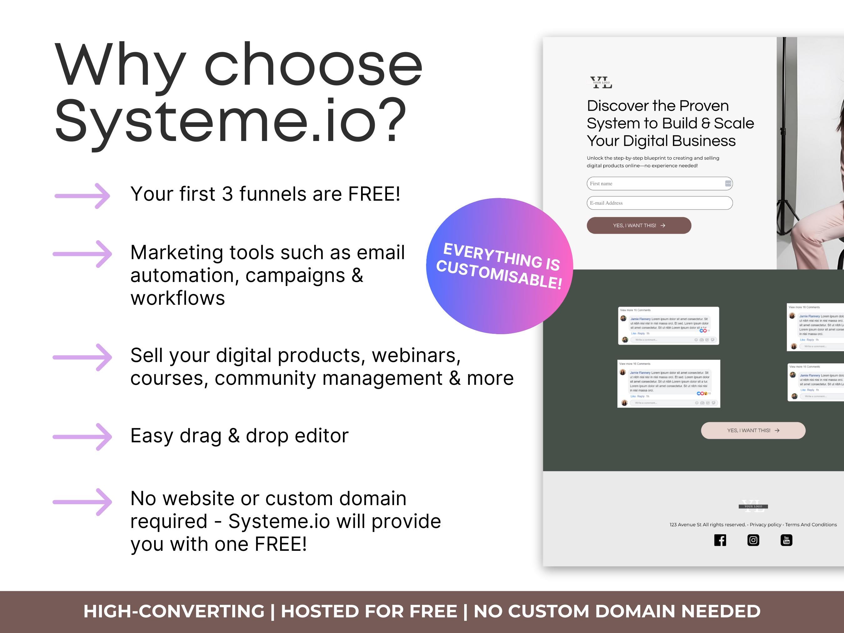 Systeme.io Opt in Funnel Template Landing Page, Squeeze Page Template ...