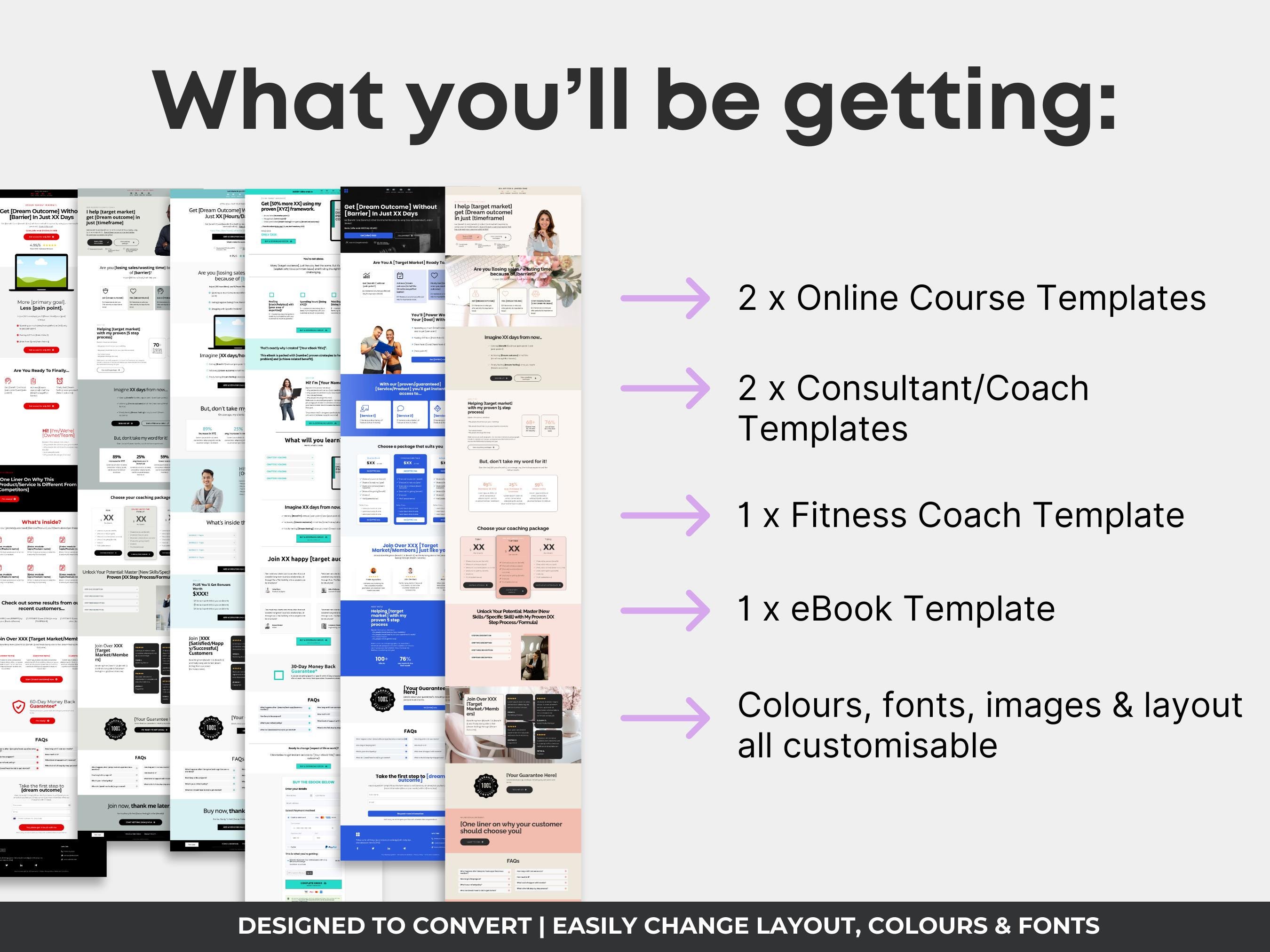 Systeme.io Template Bundle Systeme.io Website Templates Coaching ...