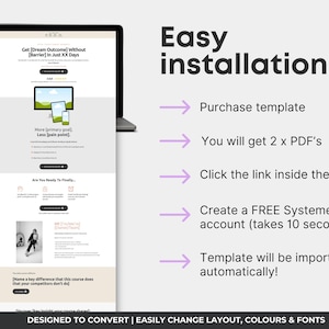 Systeme.io Template for Online Course, Landing Page Sales Funnel ...