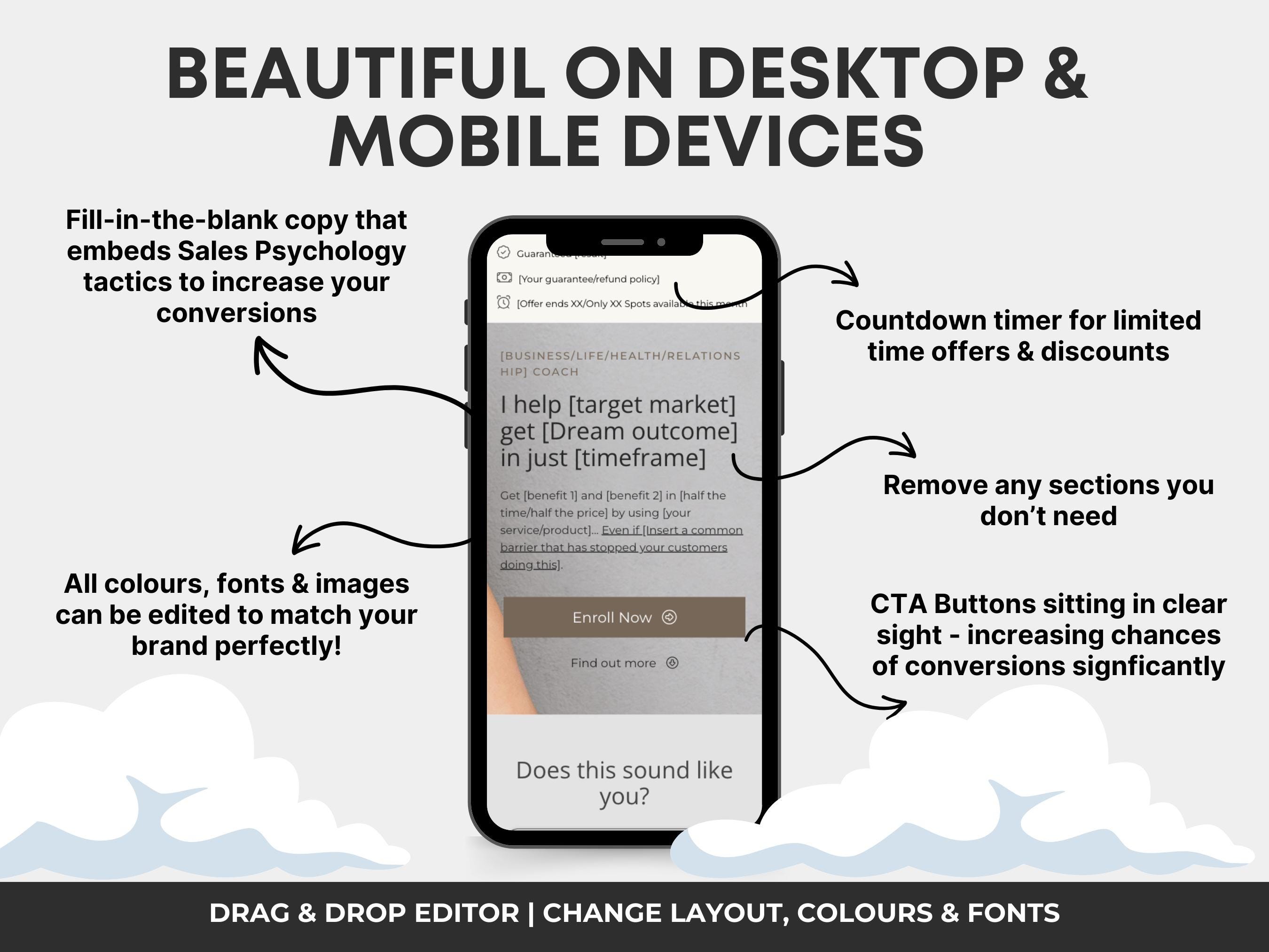 Virtual Assistant Sales Funnel Bundle for VA Sales Page Template Pack ...