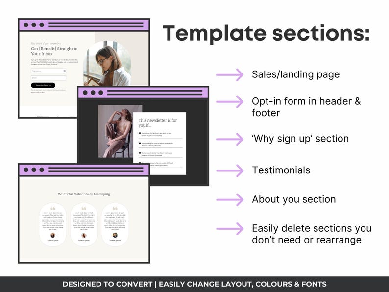 Systeme.io Newsletter Sales Page Template Lead Magnet Funnel Opt in ...