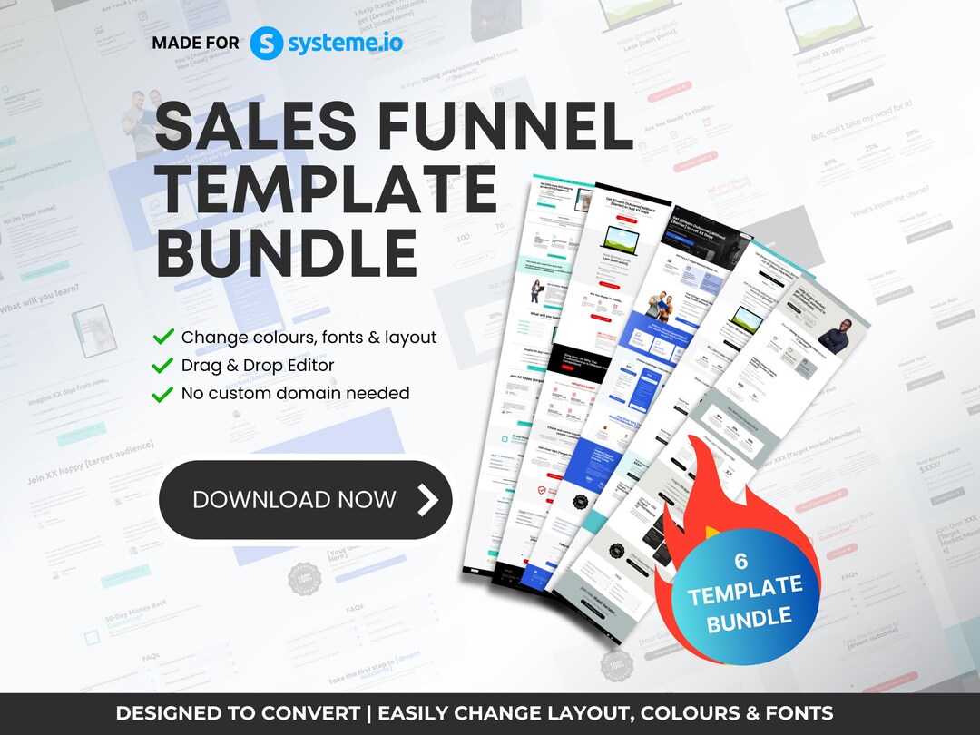 Systeme.io Sales Funnel Template Bundle: Course, Coach, Ebook (instant ...