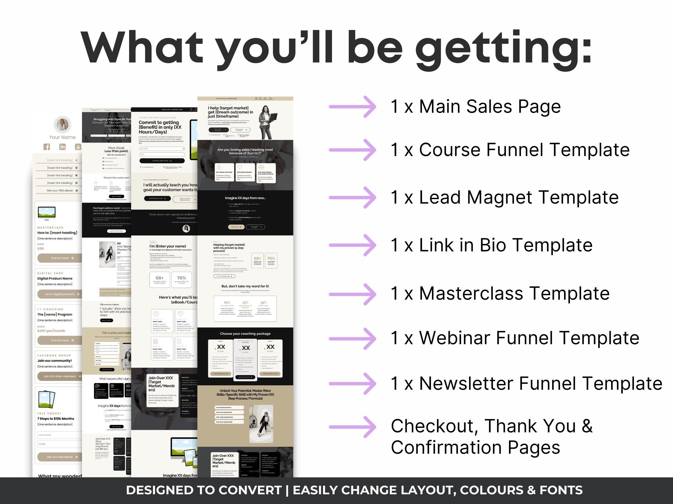 Systeme.io Funnel Template Bundle Coaching Template Pack Coaching Sales ...