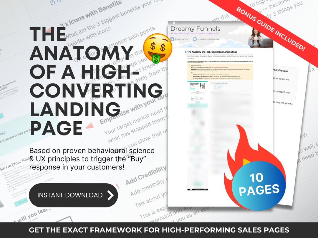 Anatomy of a High Converting Landing Page Guide, Design High Converting Sales Page, Increase ...