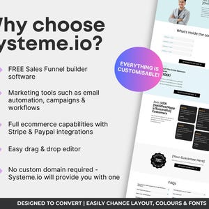 Systeme.io Template for Online Course, Sales Funnel Template, Modern ...