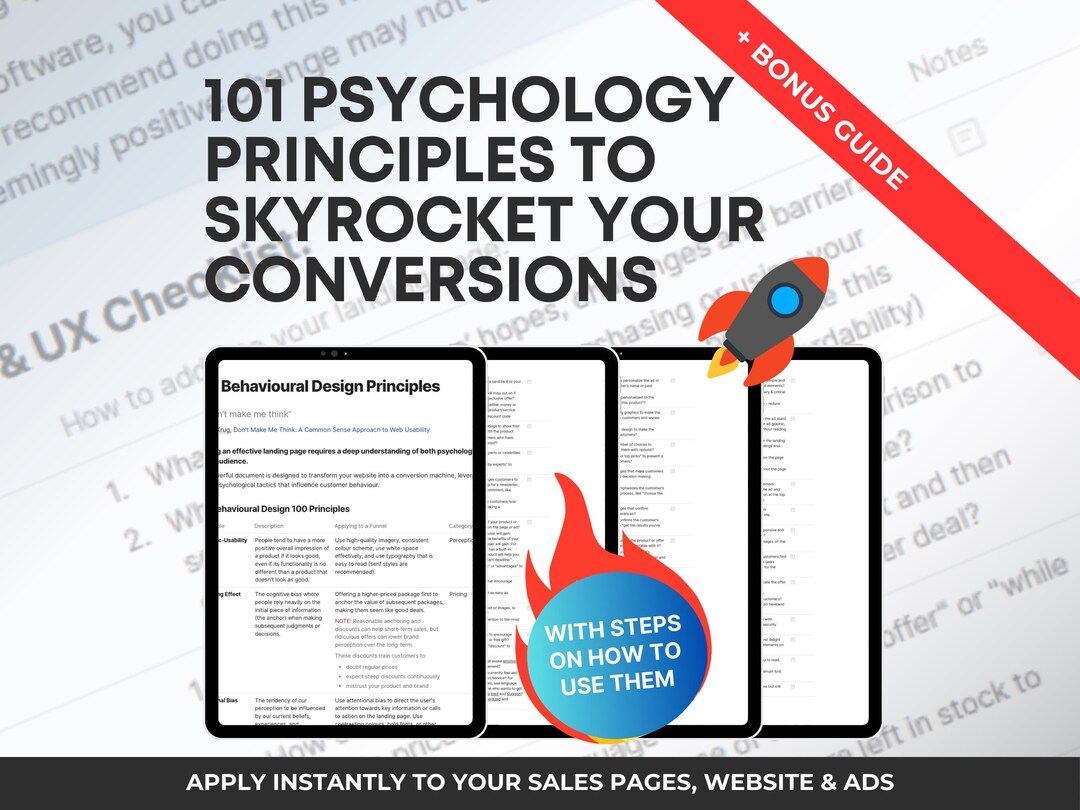 101 Conversion Rate Principles, Landing Page Guide, Psychological Sales ...